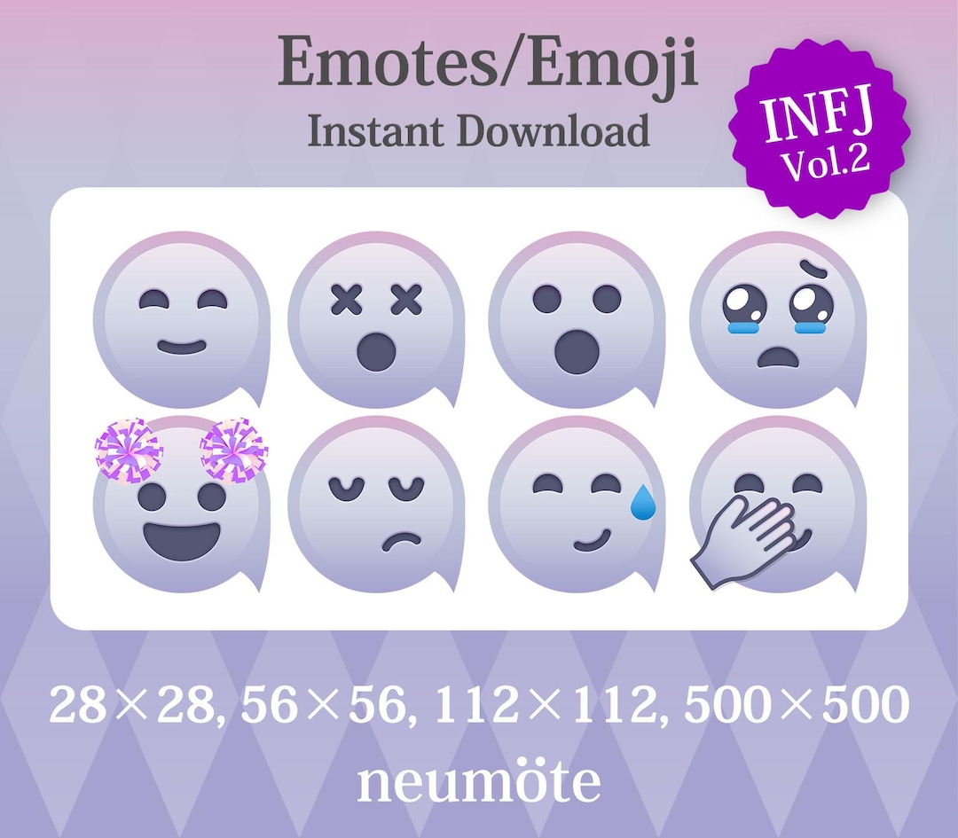INFJ Emoji Pack – 8 Gentle & Subtle MBTI Emotes for Calm Chats ...