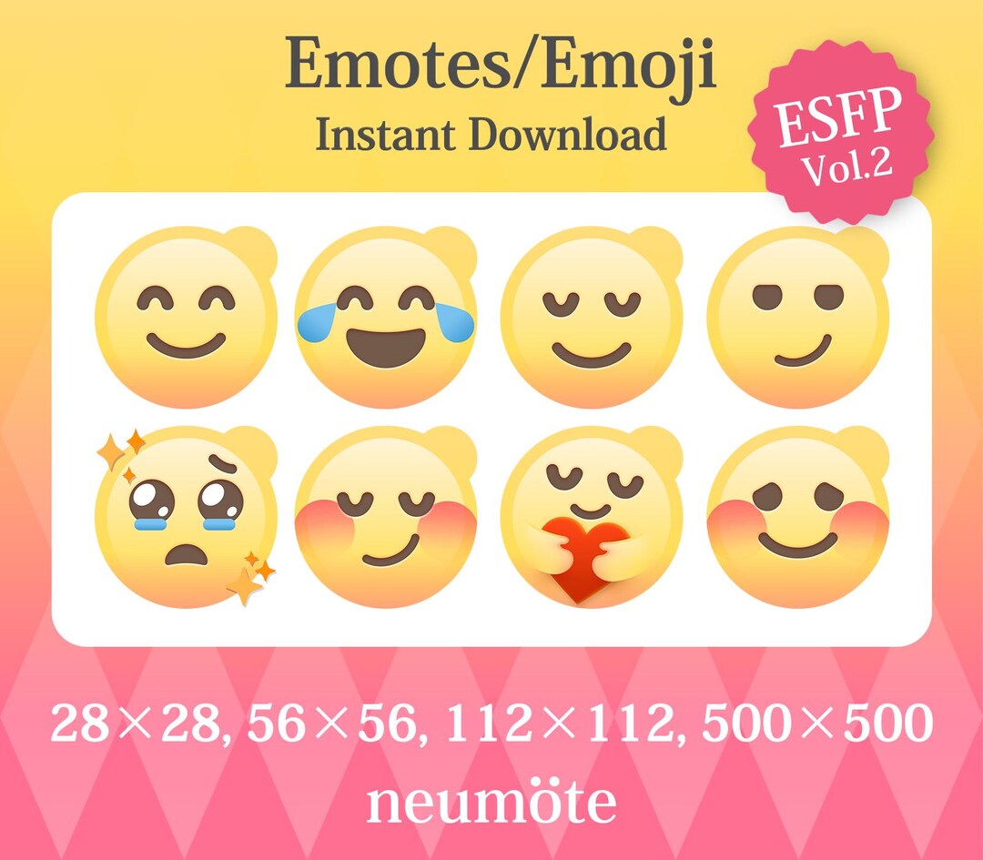 ESFP Emoji Pack – 8 Gentle & Expressive MBTI Emotes for Calm Chats ...