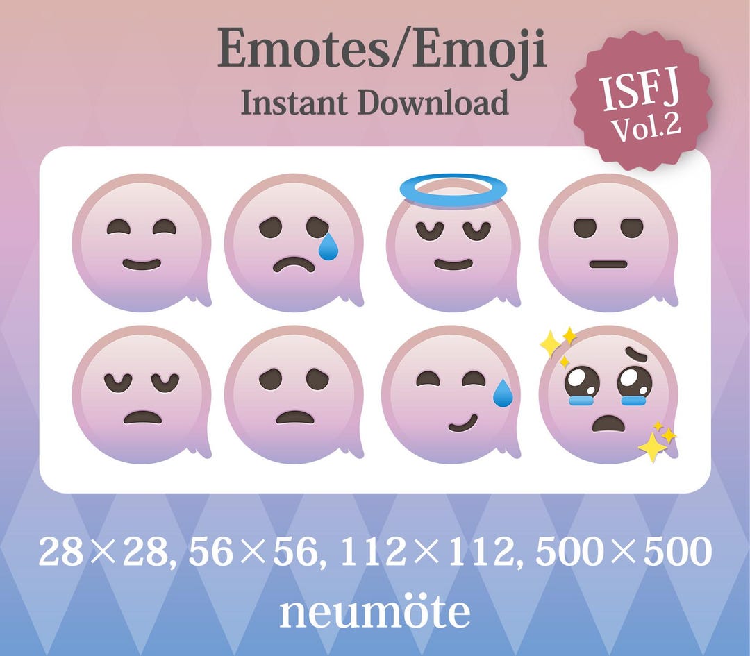 ISFJ Emoji Pack – 8 Soft & Caring MBTI Emotes for Journaling, Chat and ...