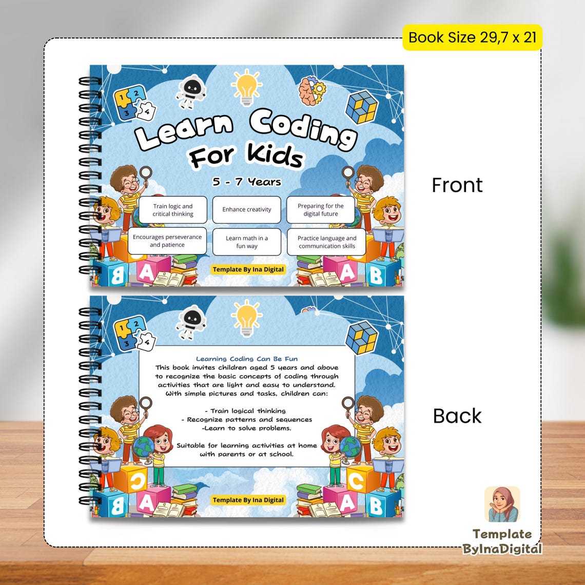 Coding Workbook Template for Kids: A4 Printable Activity Book - Etsy