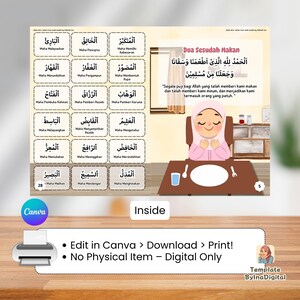 Children’s Daily Islamic Duas Book Canva Template – Editable PLR ...