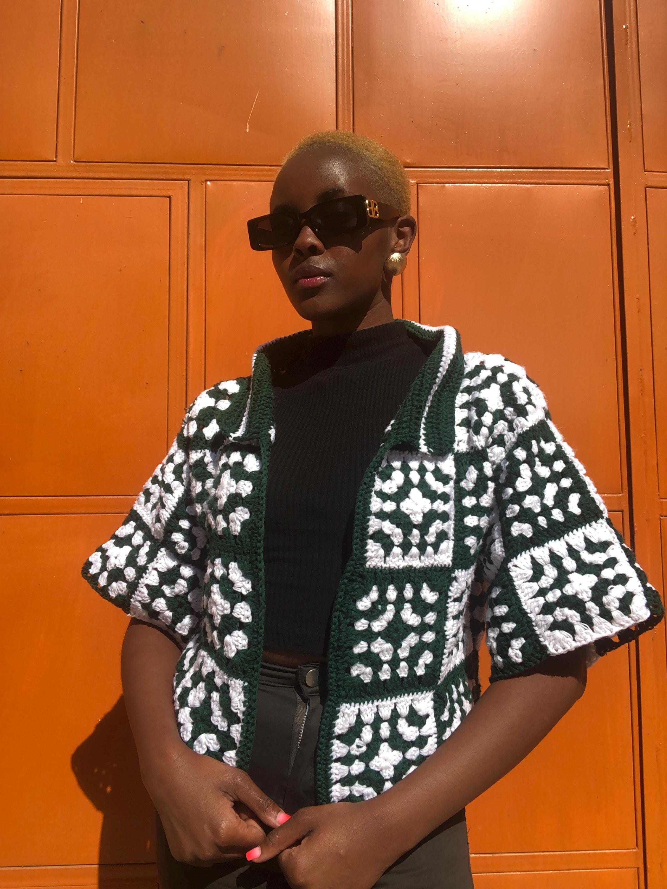 Eden Granny Square Crochet Shirt, Simple Crochet Shirt Pattern, Simple ...