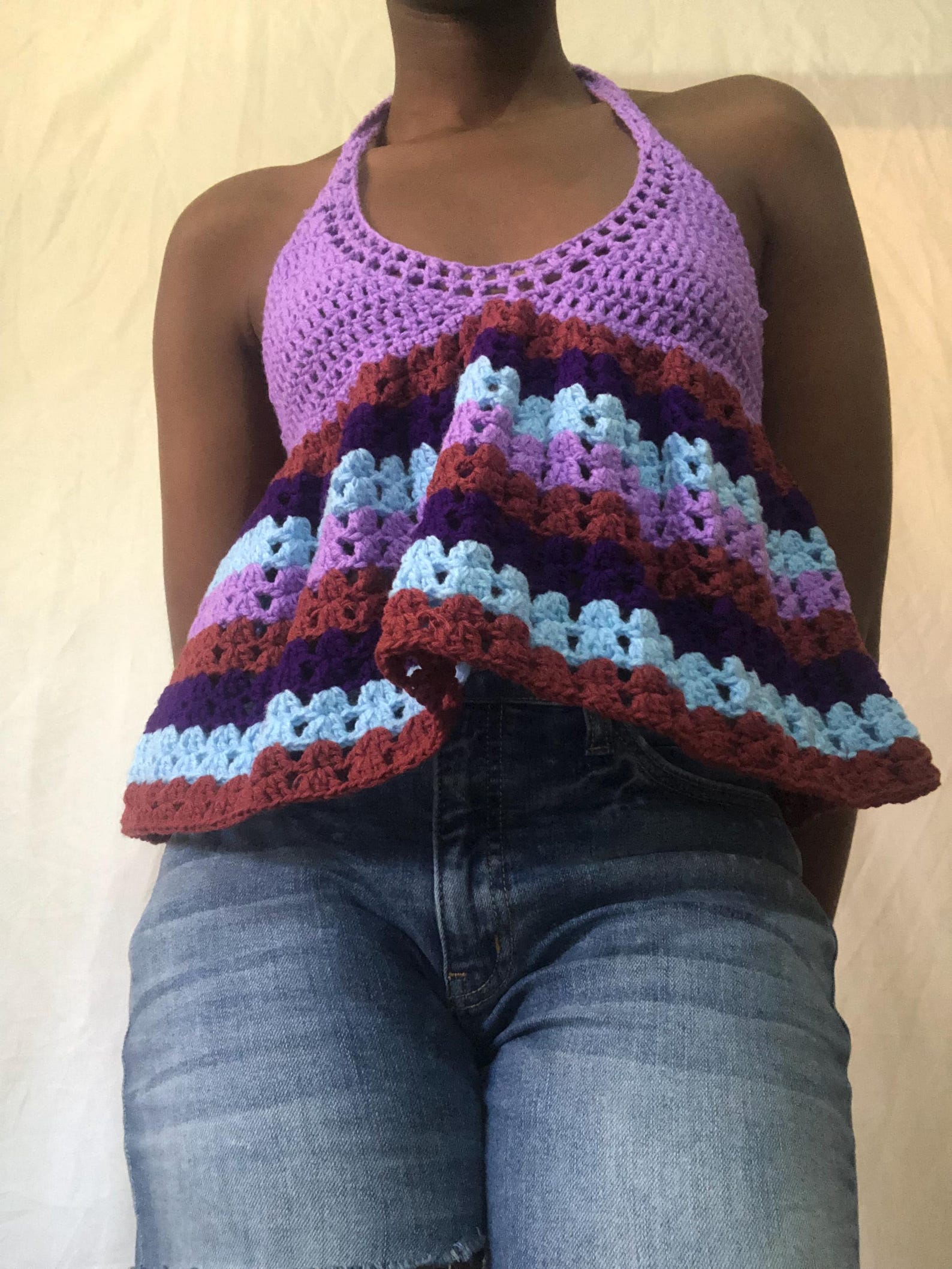 Crochet Peplum Bralette Top Pattern: Sleeveless Ruffle Design (PDF ...