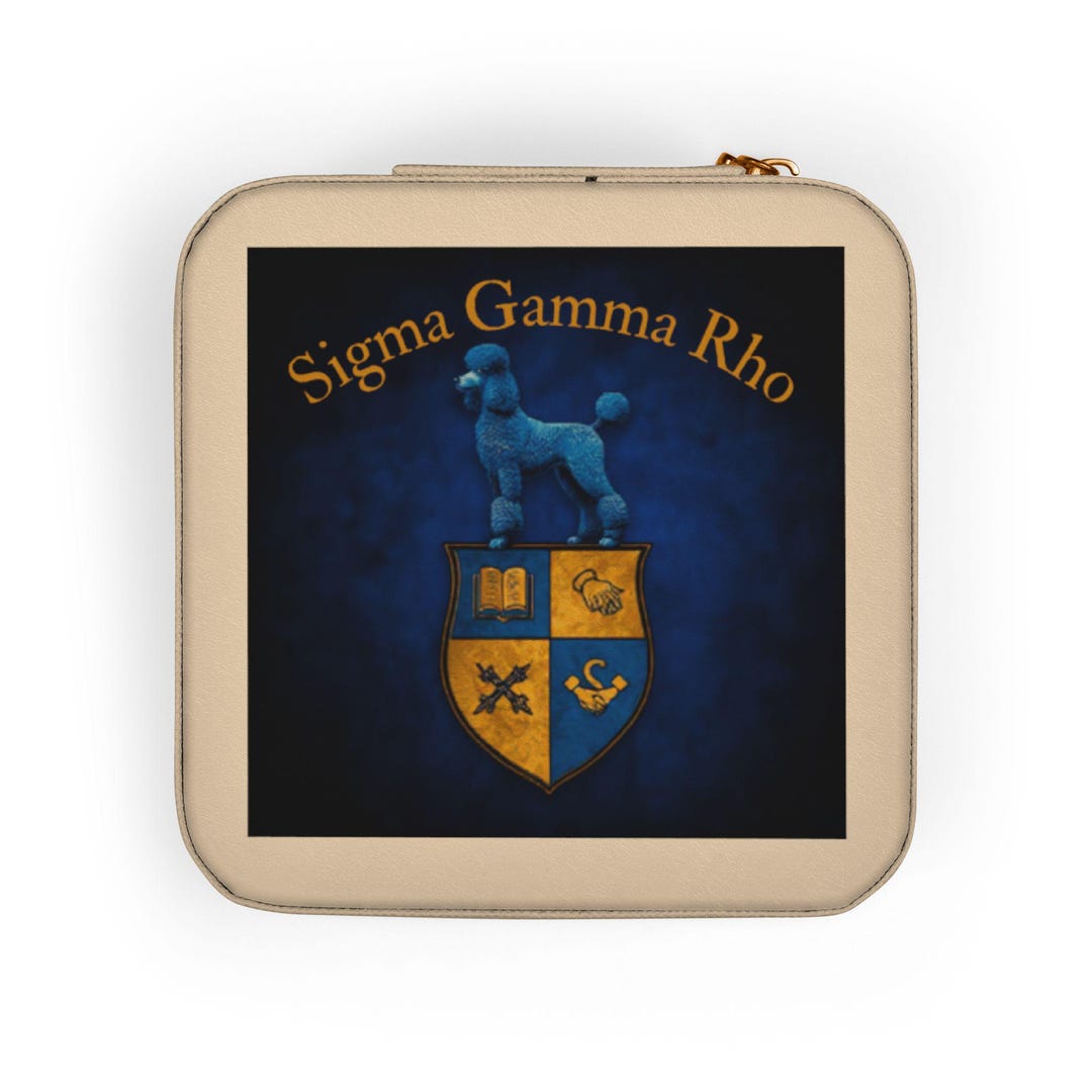 Sigma Gamma Rho Crest Jewelry Travel Case | Compact Jewelry Organizer ...