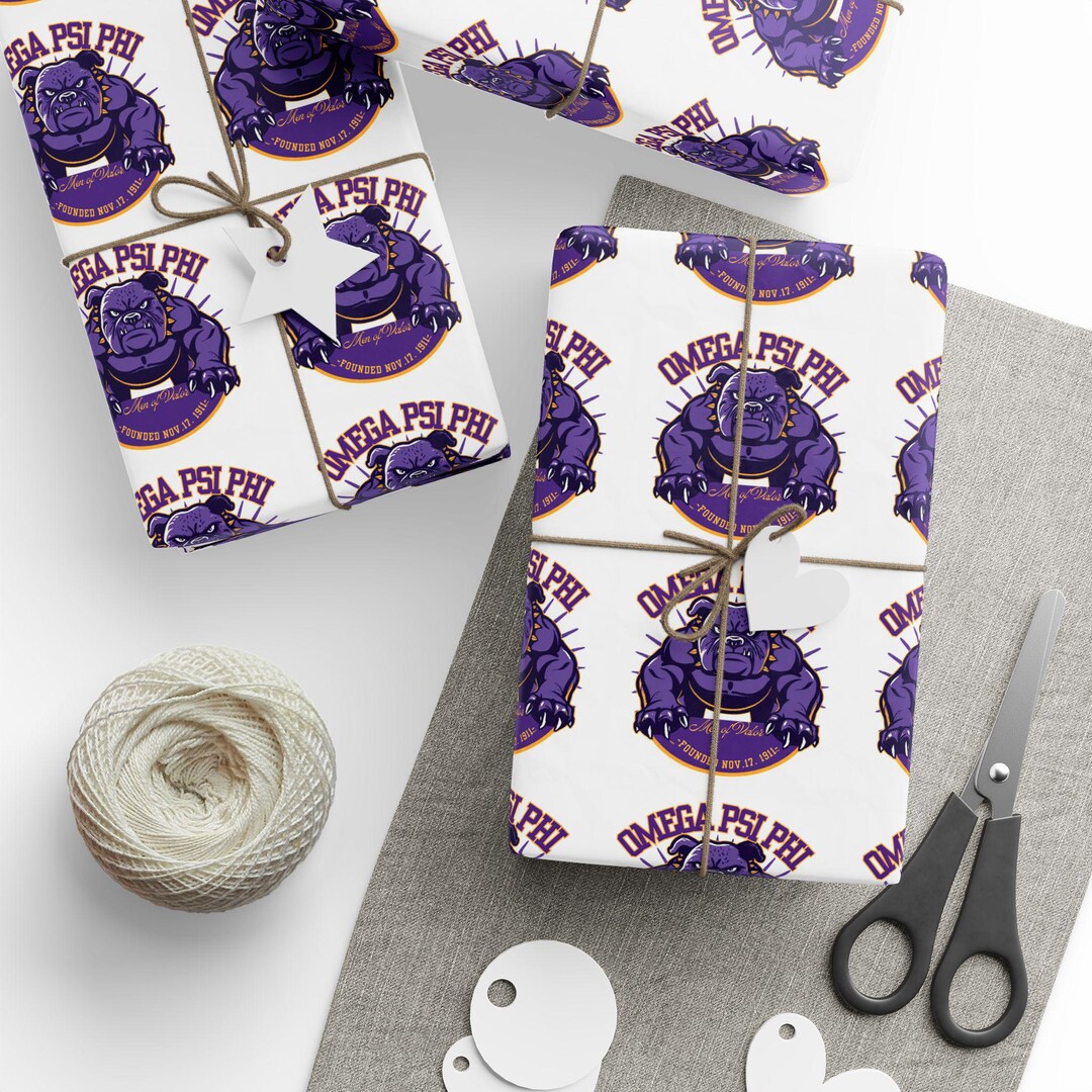 Omega Psi Phi Wrapping Paper | Repeating Logo Pattern - Etsy
