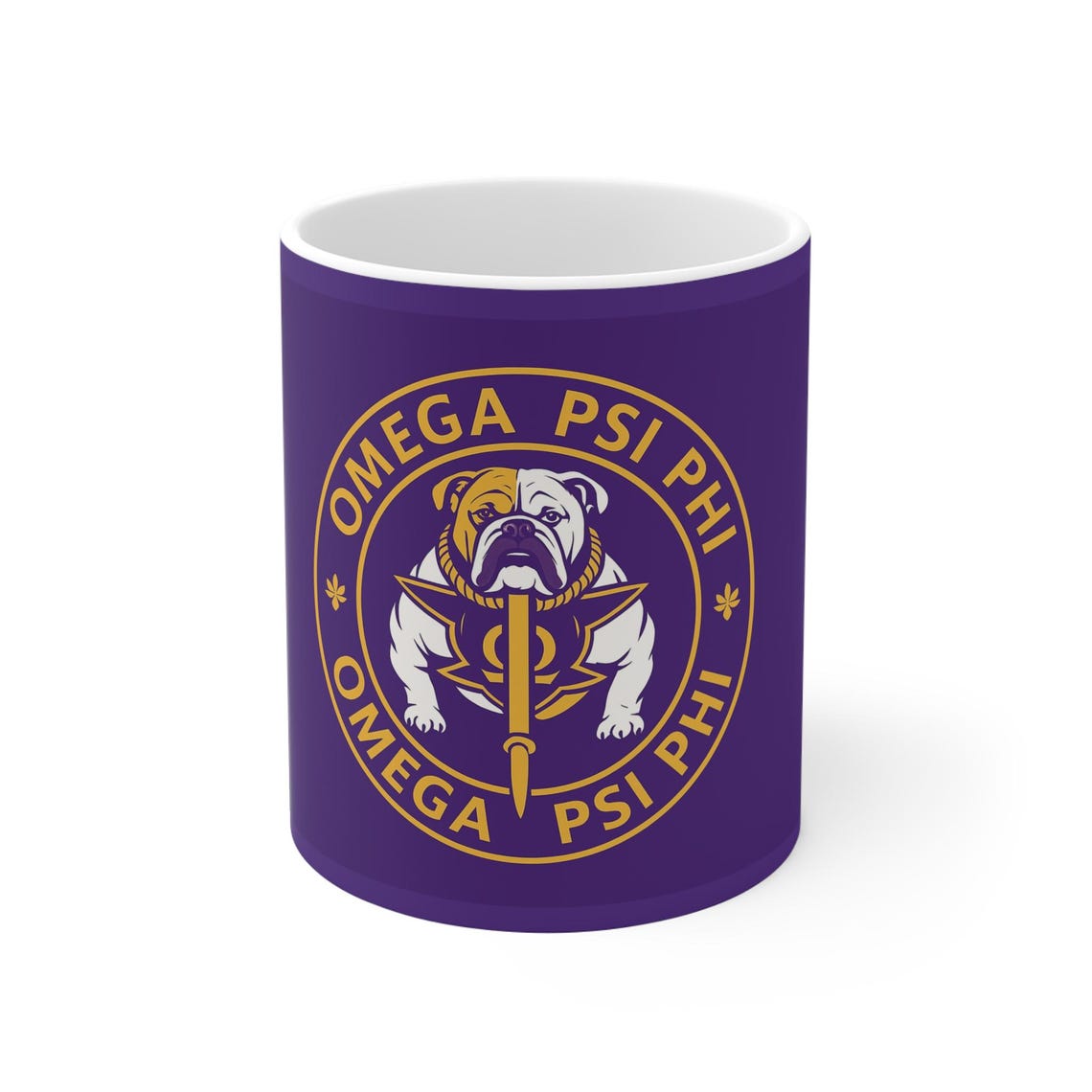 Omega Psi Phi Bulldog Mug - Greek Life Gift, 1911 Anniversary Coffee ...