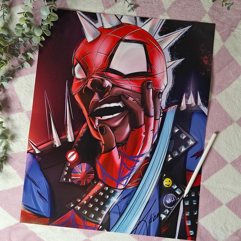 Spiderverse Spiderpunk Fanart Large Poster - Etsy