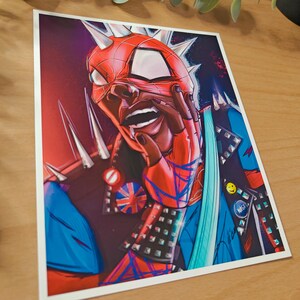 Spiderverse Spiderpunk Fanart Large Poster - Etsy