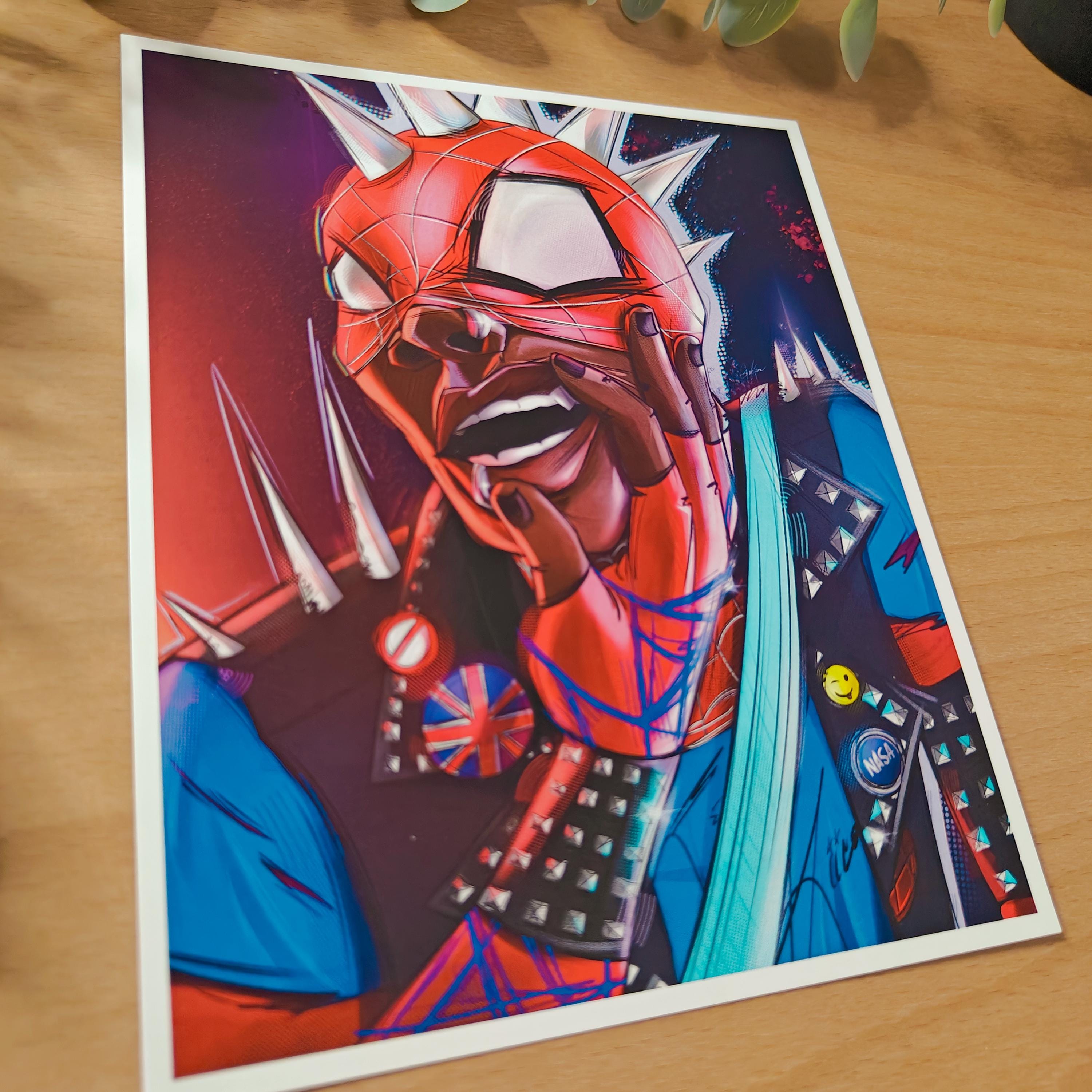 Spiderverse Spiderpunk Fanart Large Poster - Etsy