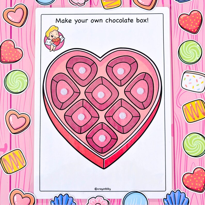 Chocolate Box Math Game | Preschool Counting Activity (digital Download ...