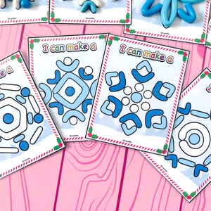 Snowflake Playdough Mats Printable | Winter Play Dough Activity for ...