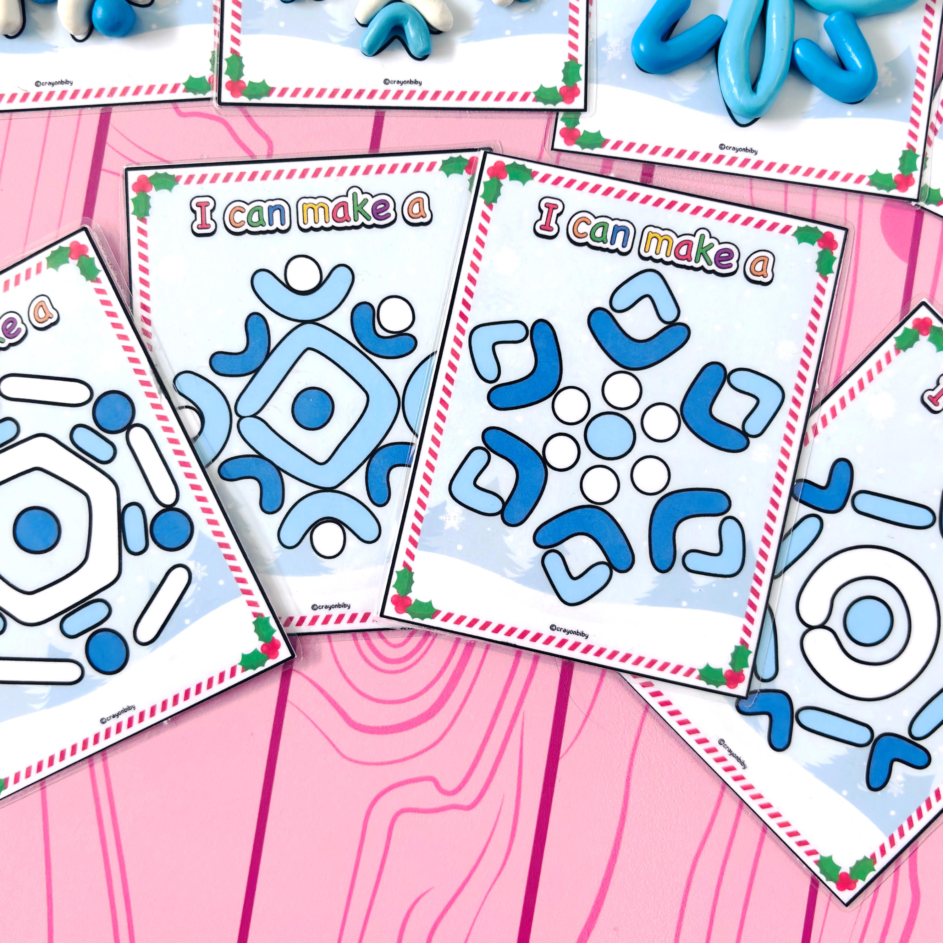 Snowflake Playdough Mats Printable | Winter Play Dough Activity for ...