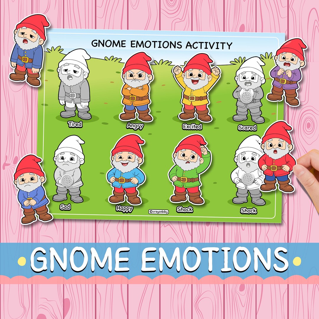 Gnome Emotions Matching Activity | Preschool SEL Learning Game (PDF ...
