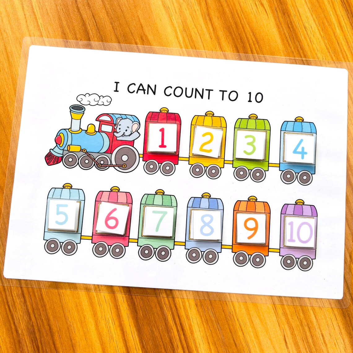 Counting Train Activity for Kids, Number Recognition 1-10 Preschool ...