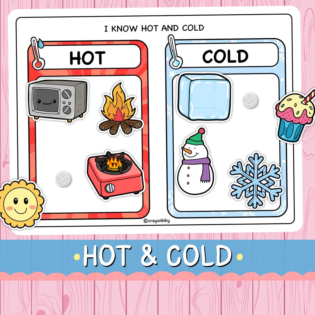 Hot and Cold Sorting Activity Printable | Temperature Concept Game for ...