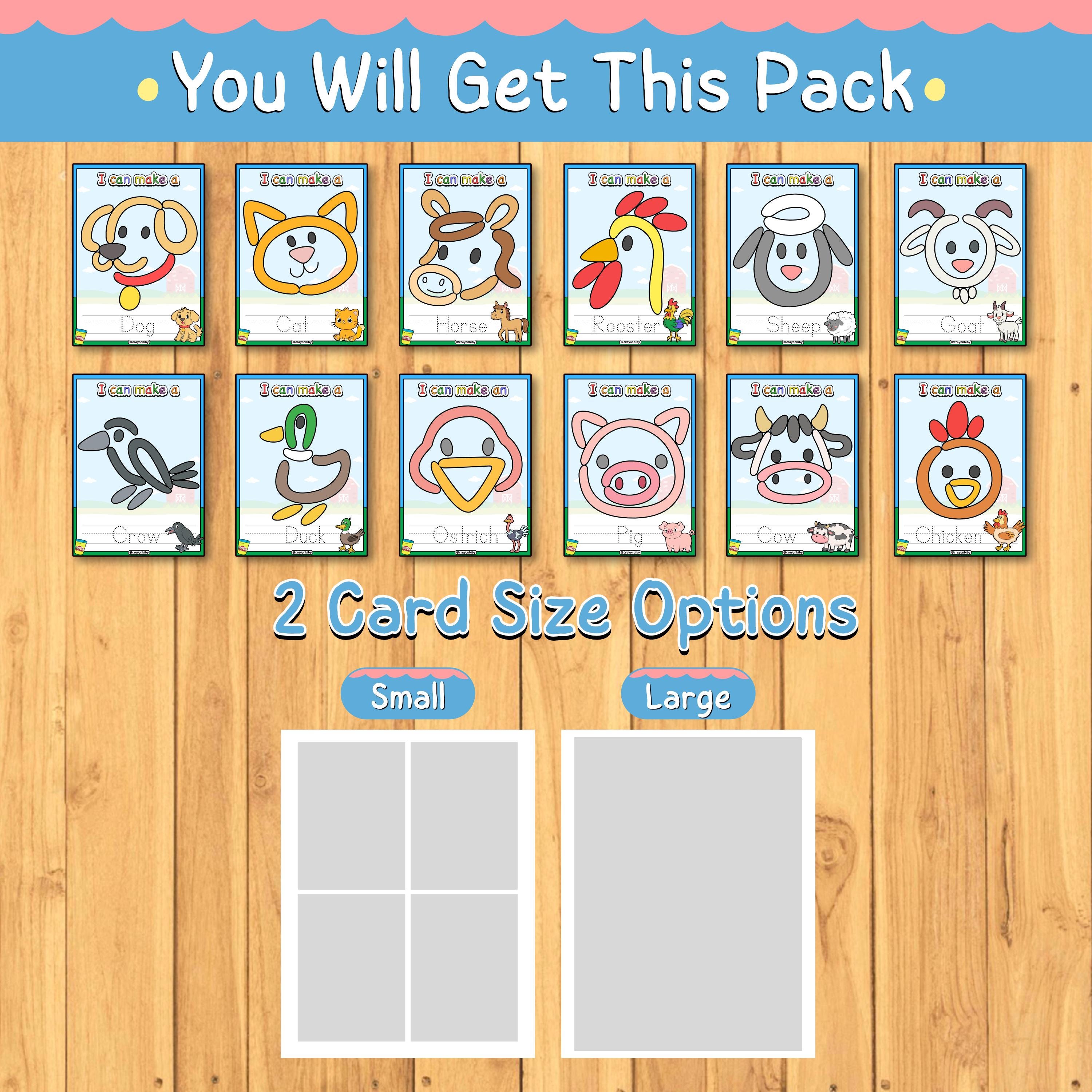 Farm Play Dough Mats Printable, Toddler Animal Activity, Preschool ...