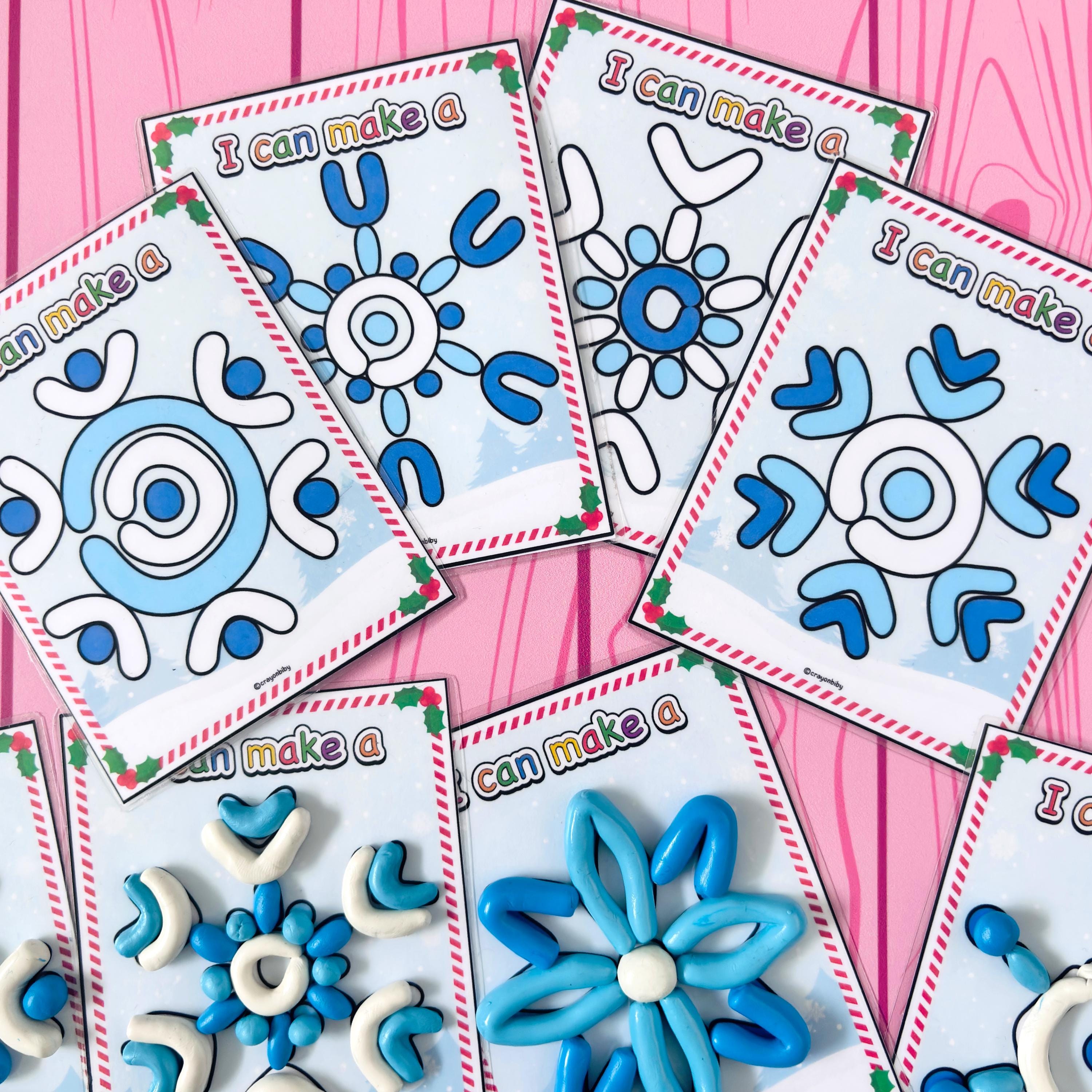 Snowflake Playdough Mats Printable | Winter Play Dough Activity for ...