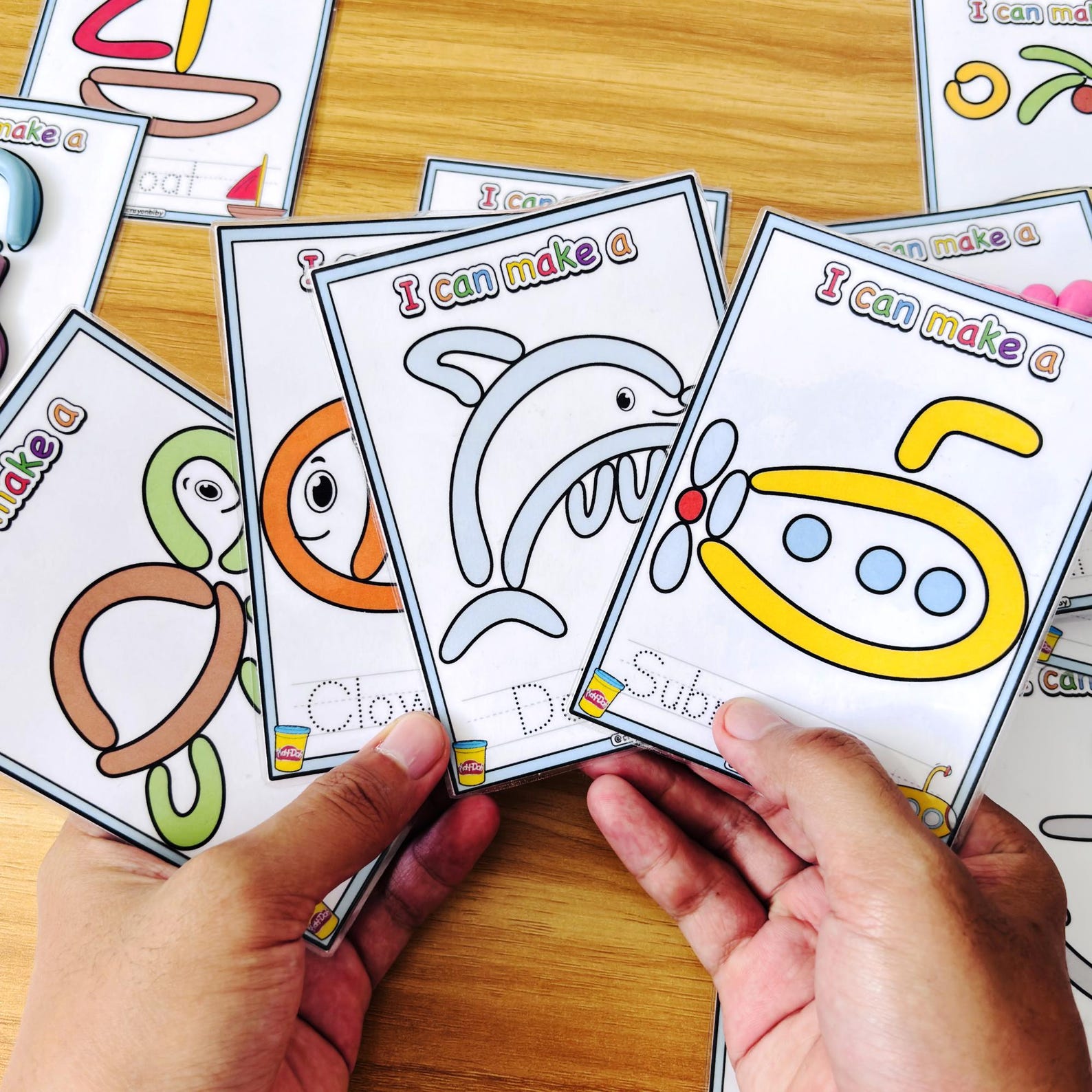 Ocean Playdough Mats, Printable Fine Motor Activity for Kids, Sensory ...