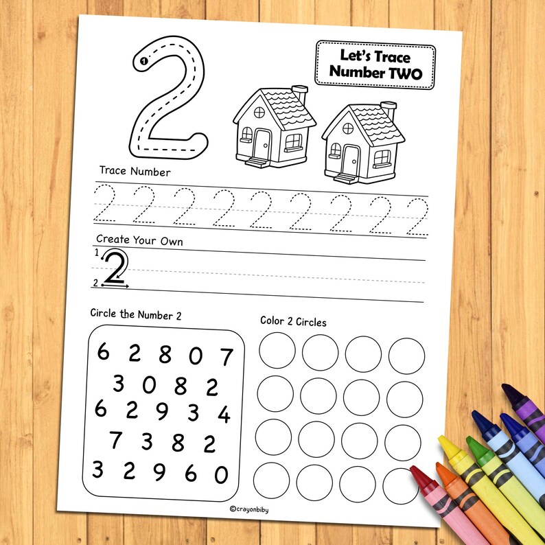 Number Tracing Worksheet 1-10: Preschool Math Activity (digital ...