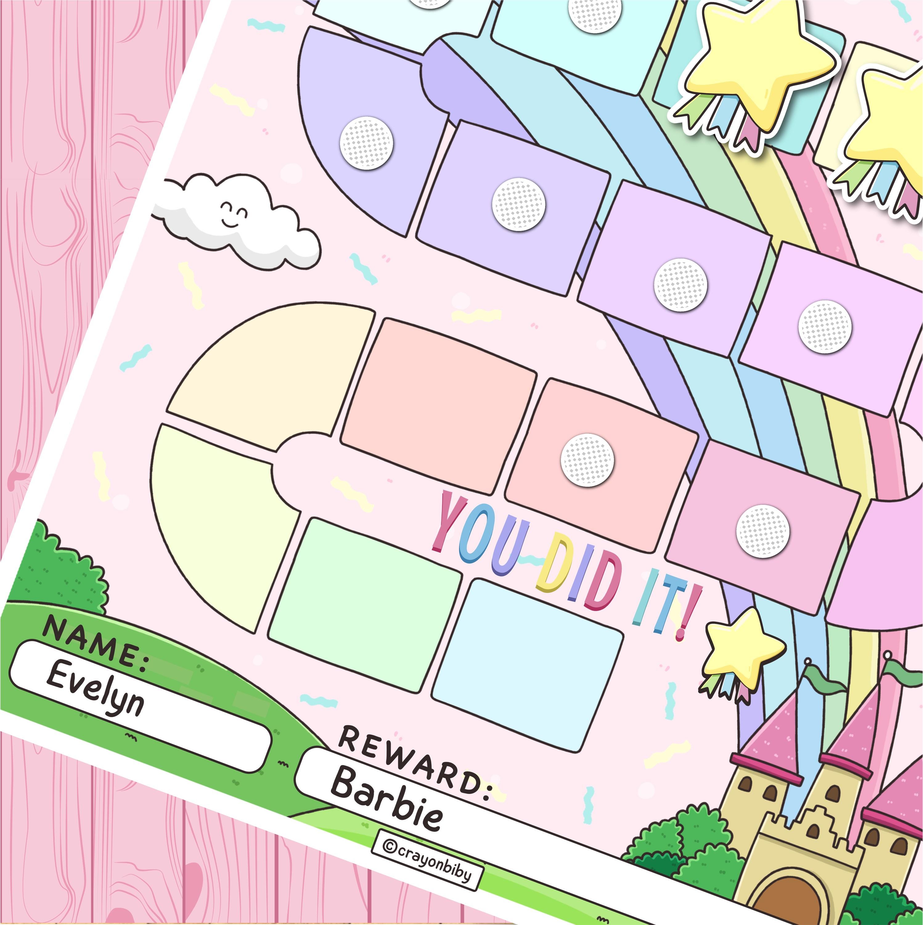 Magical Unicorn Reward Chart Printable Behavior Tracker for Girls Help ...