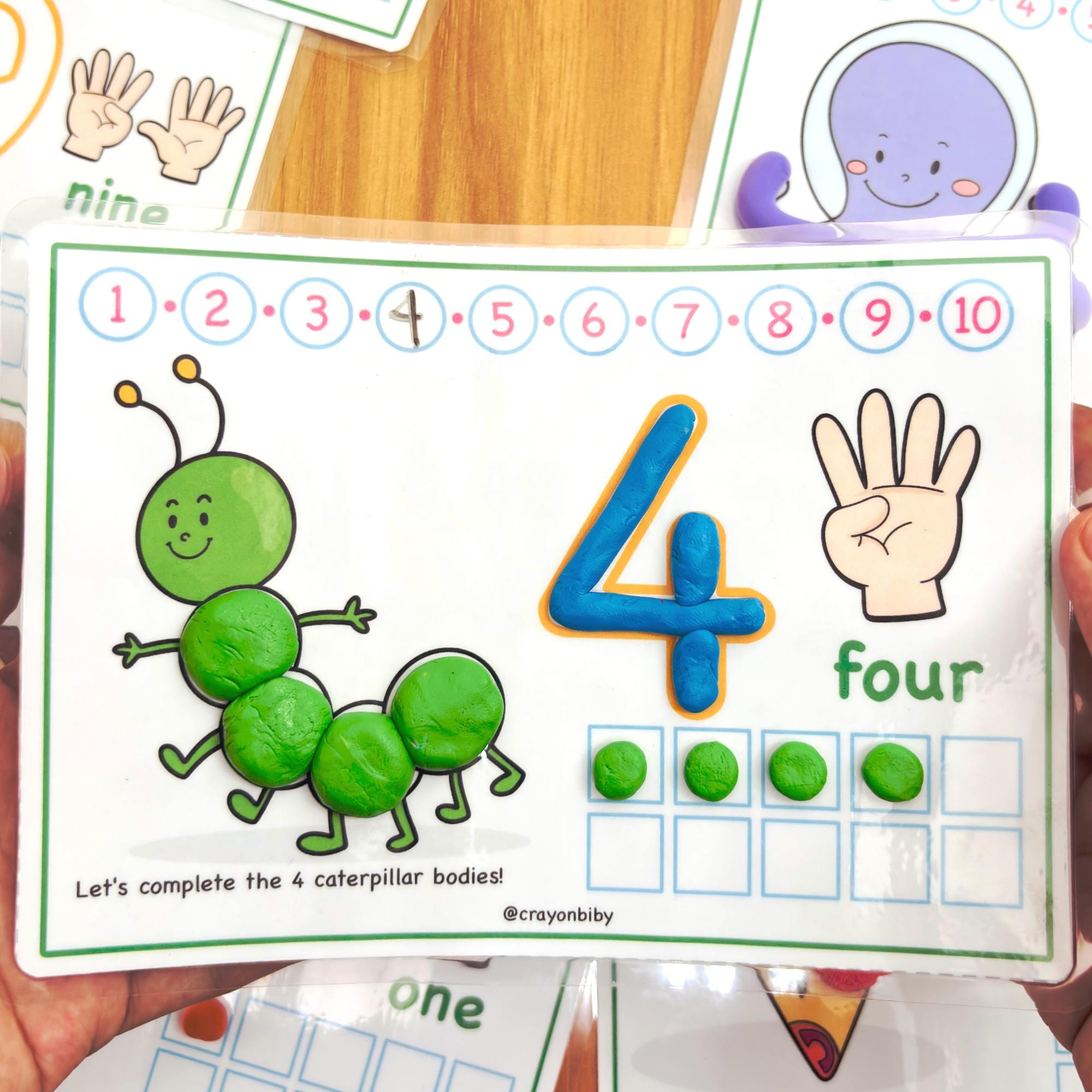Preschool Number Playdough Mats 1-10: Montessori Math Printable (PDF ...