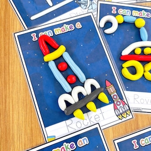 Outer Space Playdough Mats for Kids, Space Theme Fine Motor Activity ...