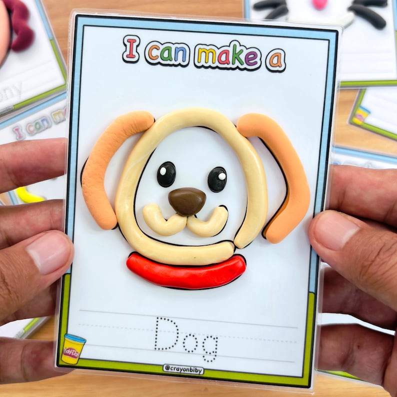 Pets Play Dough Mats Printable, Toddler Animal Activity, Preschool ...