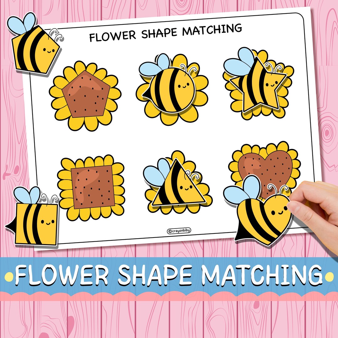 Flower Shape Matching Printable Activity | Toddler Preschool Learning ...