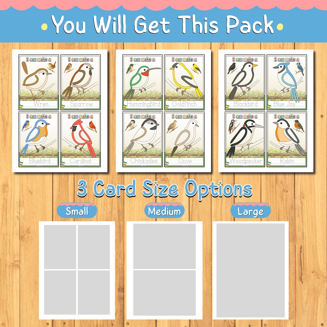 Birds Playdough Mats Printable, Preschool Fine Motor Activity, Bird ...