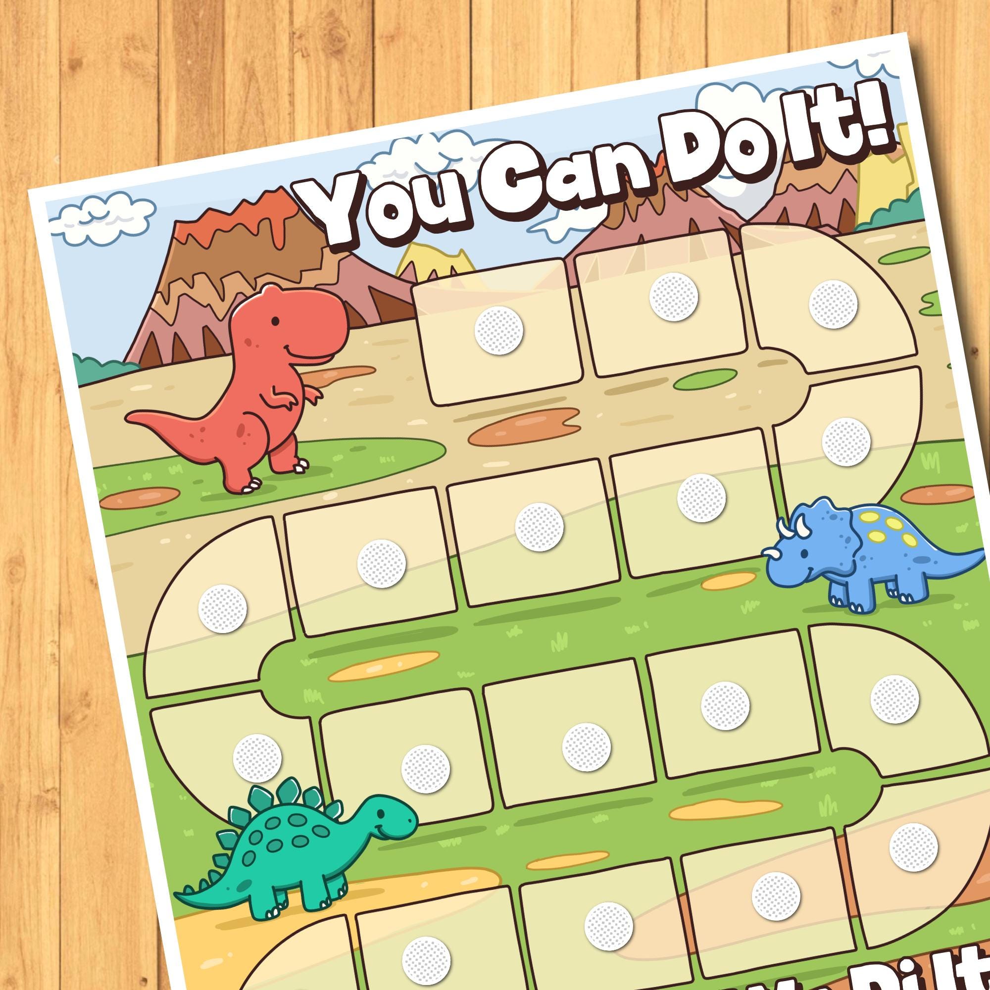 Dinosaur Reward Chart: Kids' Printable Behavior Tracker (digital ...