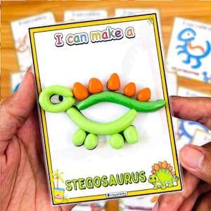 Dinosaur Play Dough Mats, Printable Fine Motor Activity for Kids ...