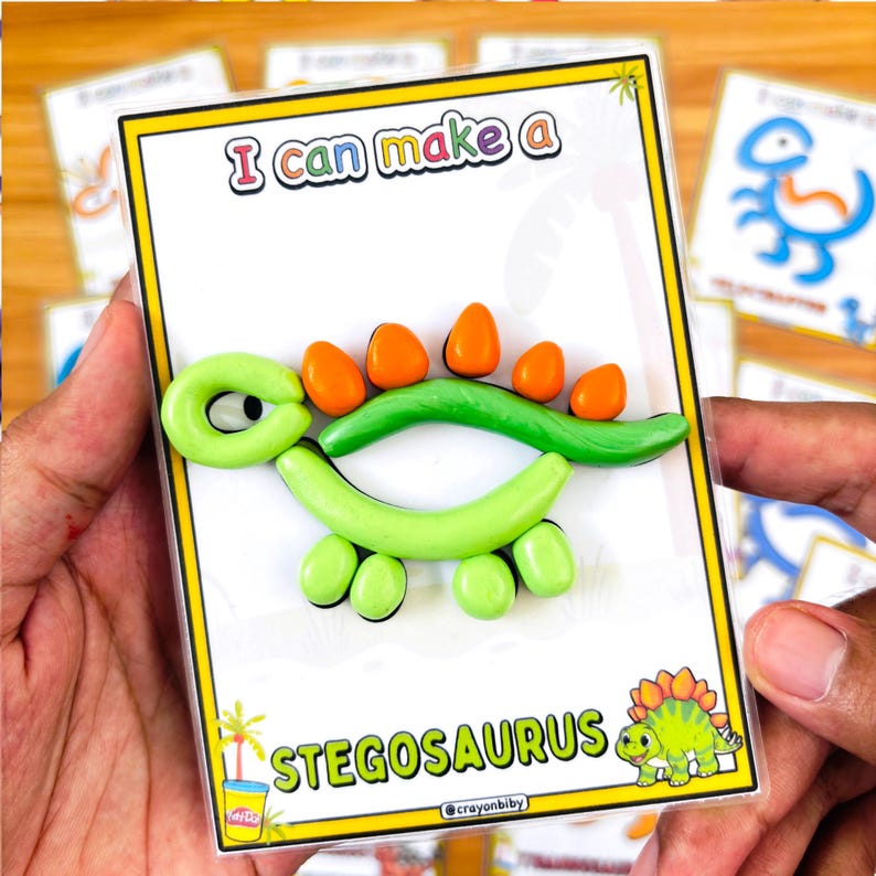 Dinosaur Play Dough Mats, Printable Fine Motor Activity for Kids ...