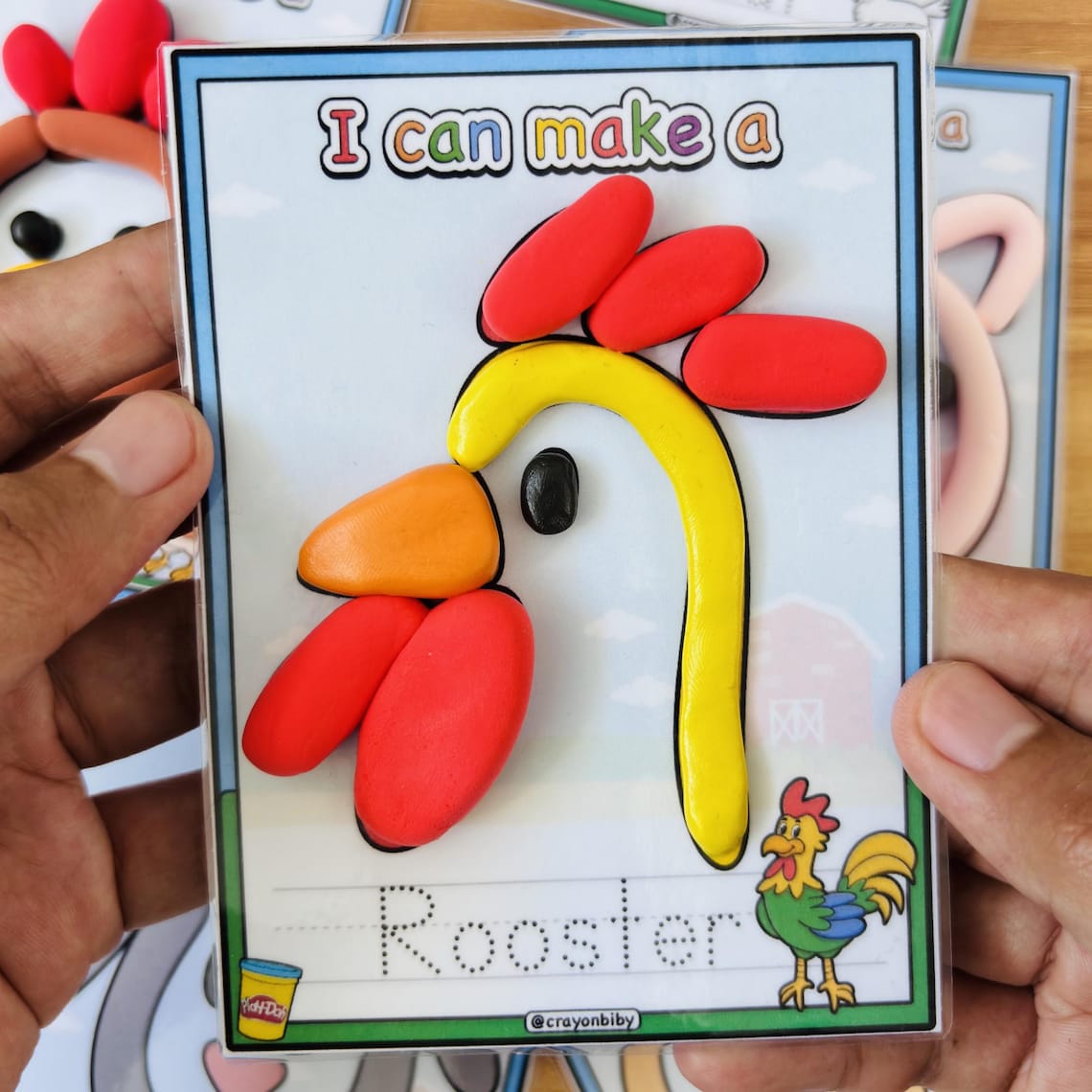 Farm Play Dough Mats Printable, Toddler Animal Activity, Preschool ...