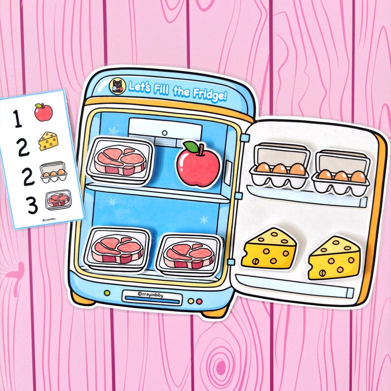 Fridge Math Game | Toddler Counting Activity (PDF Download) - Etsy