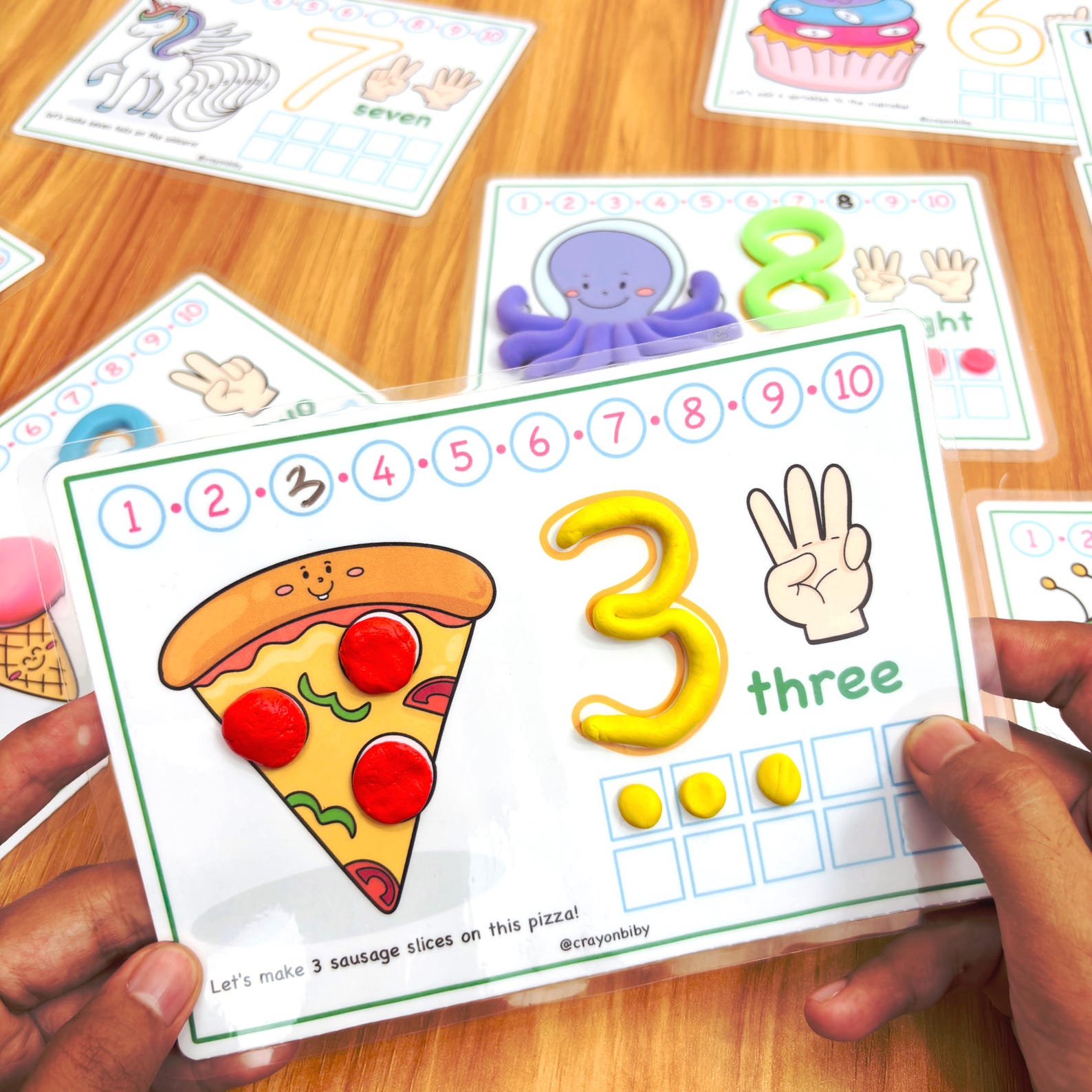 Preschool Number Playdough Mats 1-10: Montessori Math Printable (PDF ...