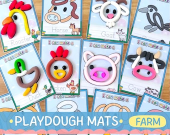Pets Play Dough Mats Printable, Toddler Animal Activity, Preschool ...