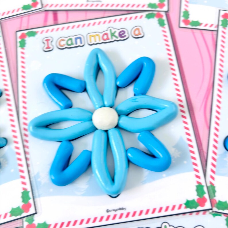 Snowflake Playdough Mats Printable | Winter Play Dough Activity for ...