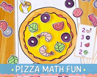 Pizza Math Counting Game: Printable Topping Order Activity for Kids ...