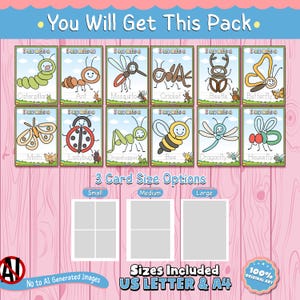 Insect Play Dough Mats, Printable Fine Motor Activity for Kids, Sensory ...