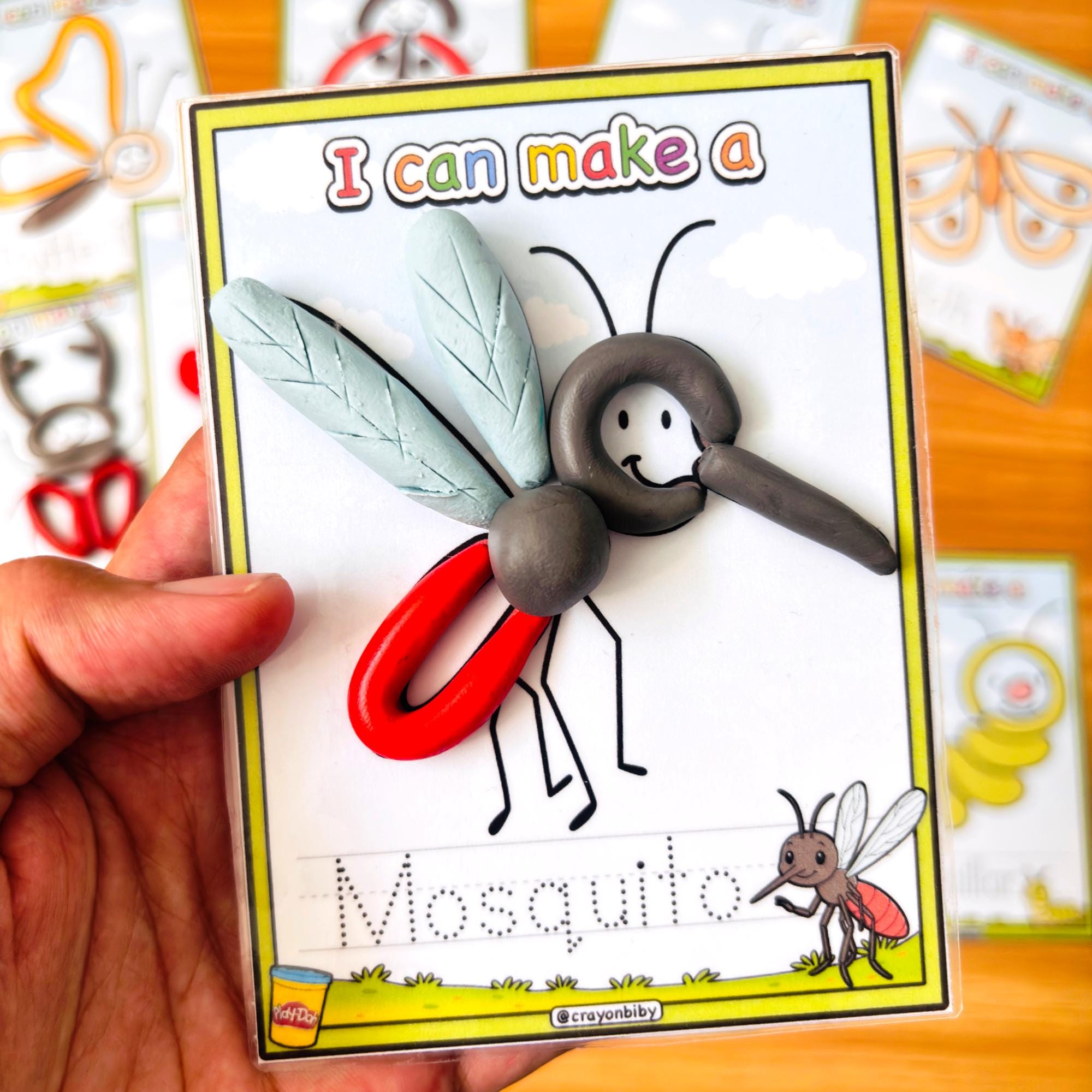 Insect Play Dough Mats, Printable Fine Motor Activity for Kids, Sensory ...