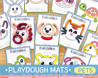 Farm Play Dough Mats Printable, Toddler Animal Activity, Preschool ...