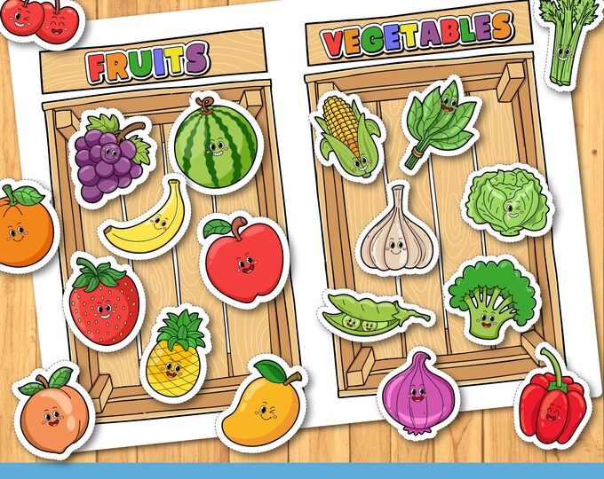 Food Sorting and Matching Activity - Preschool, Kindergarten Activity ...