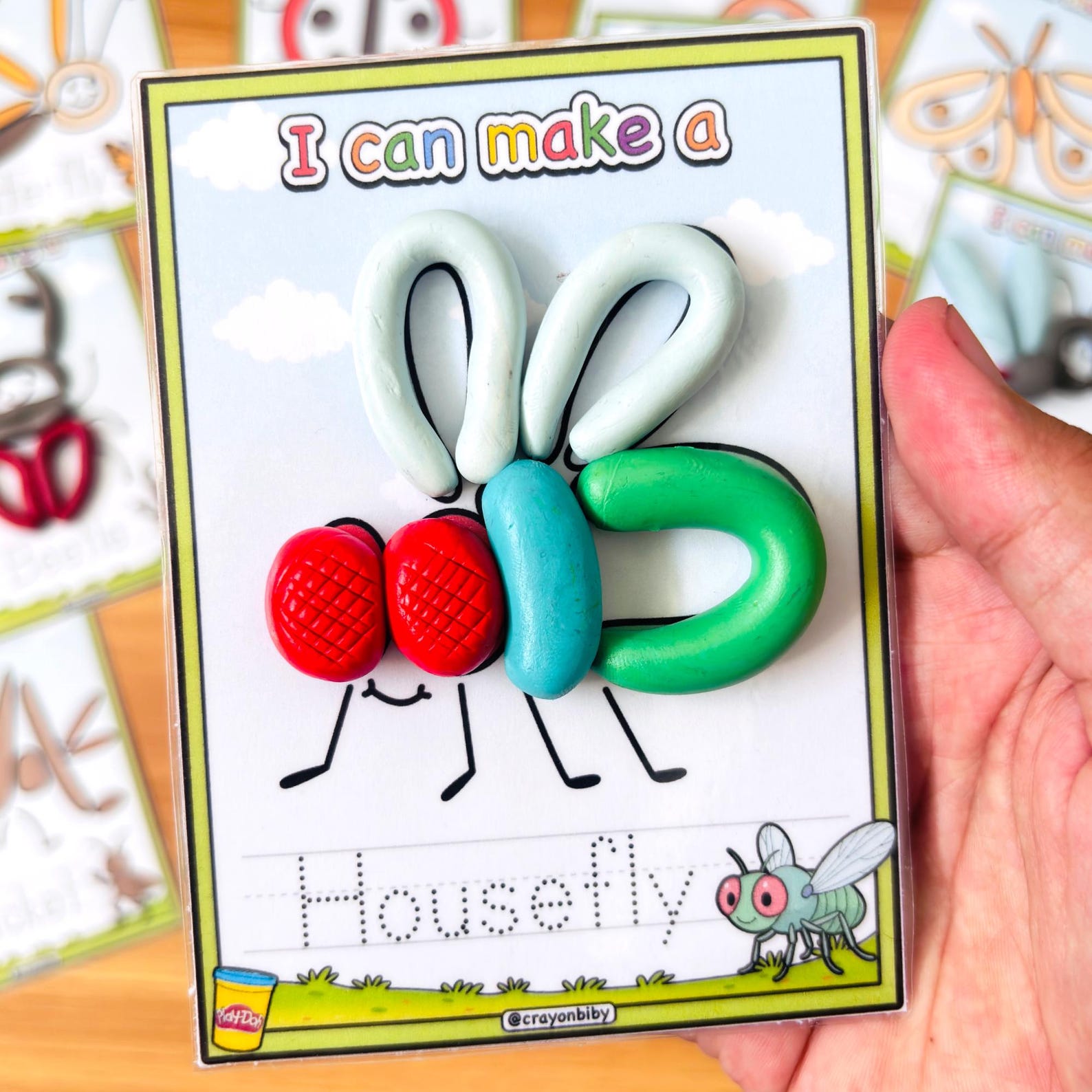 Insect Play Dough Mats, Printable Fine Motor Activity for Kids, Sensory ...