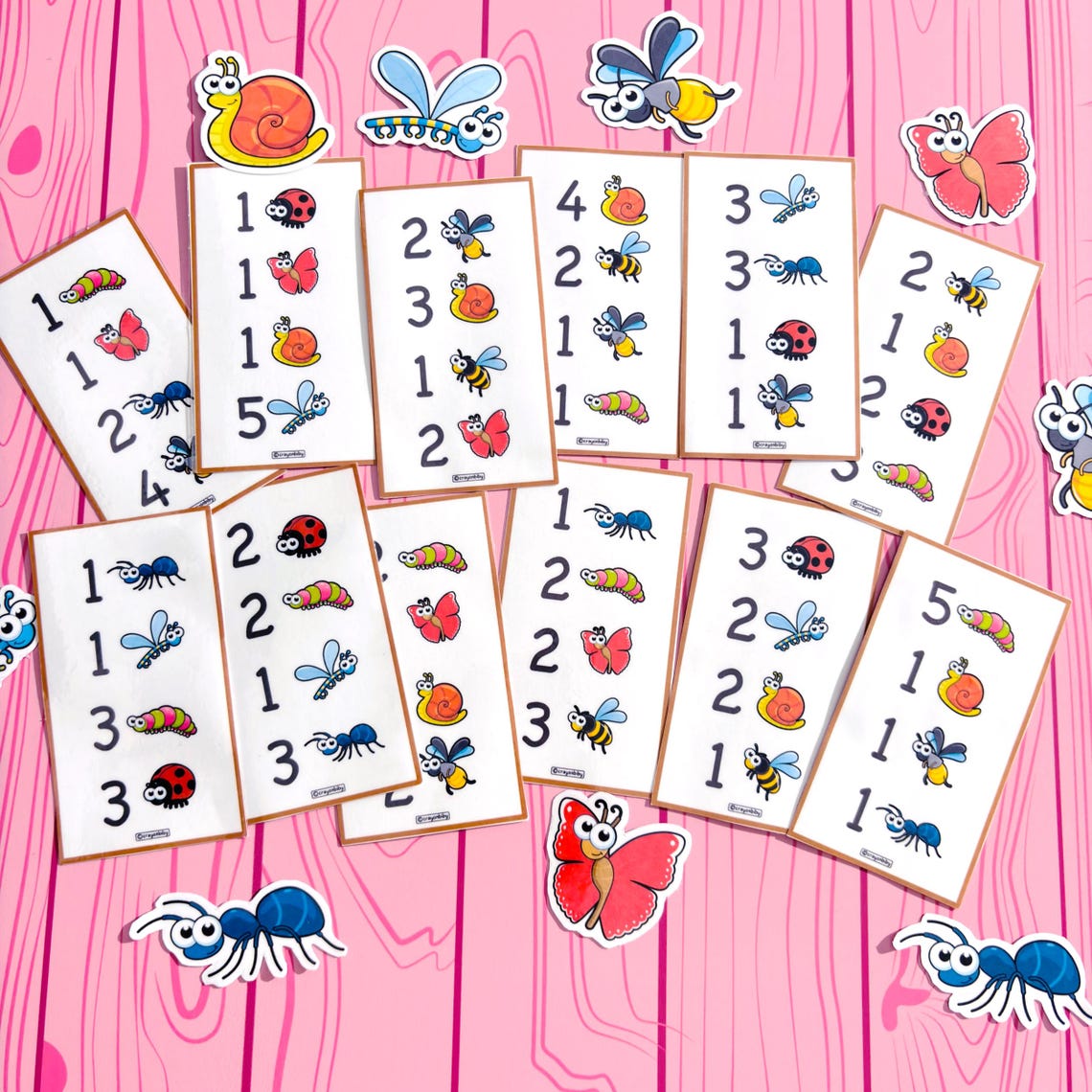 Bug Jar Math Printable, Counting and Number Matching Activity for ...