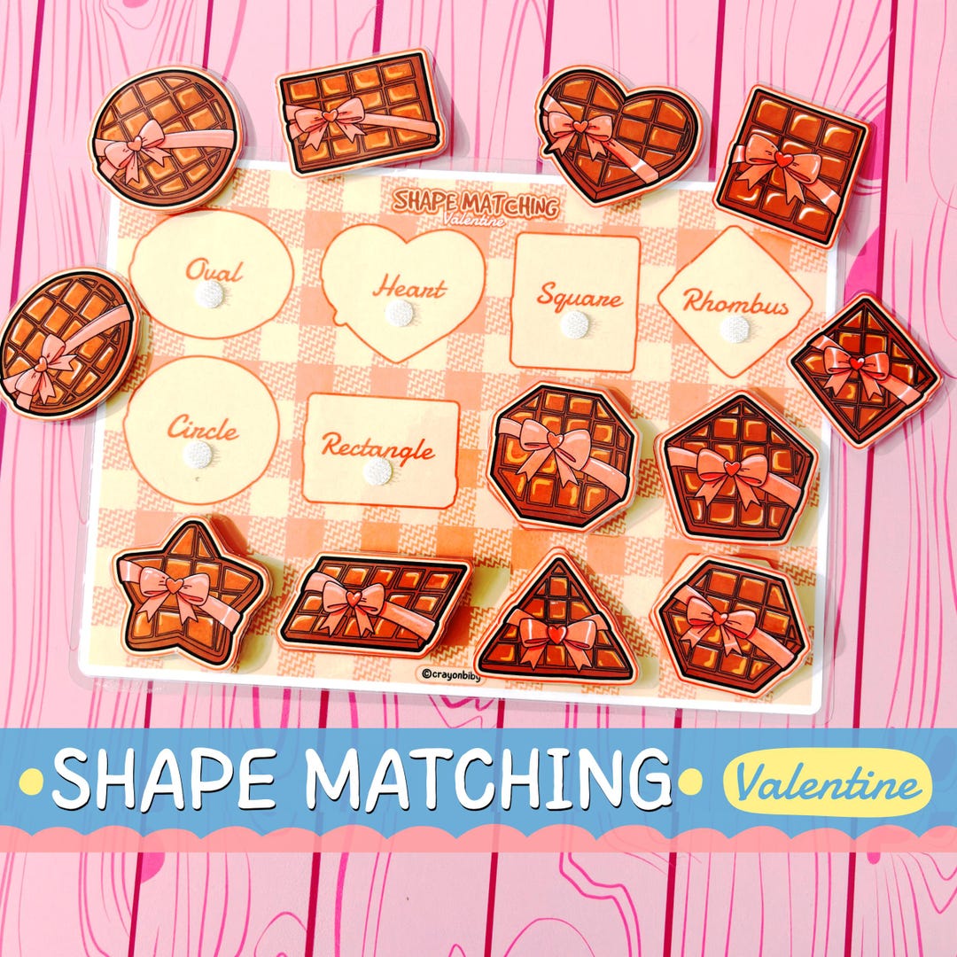 Valentine Shape Matching Printable | Chocolate Shape Sorting Activity ...