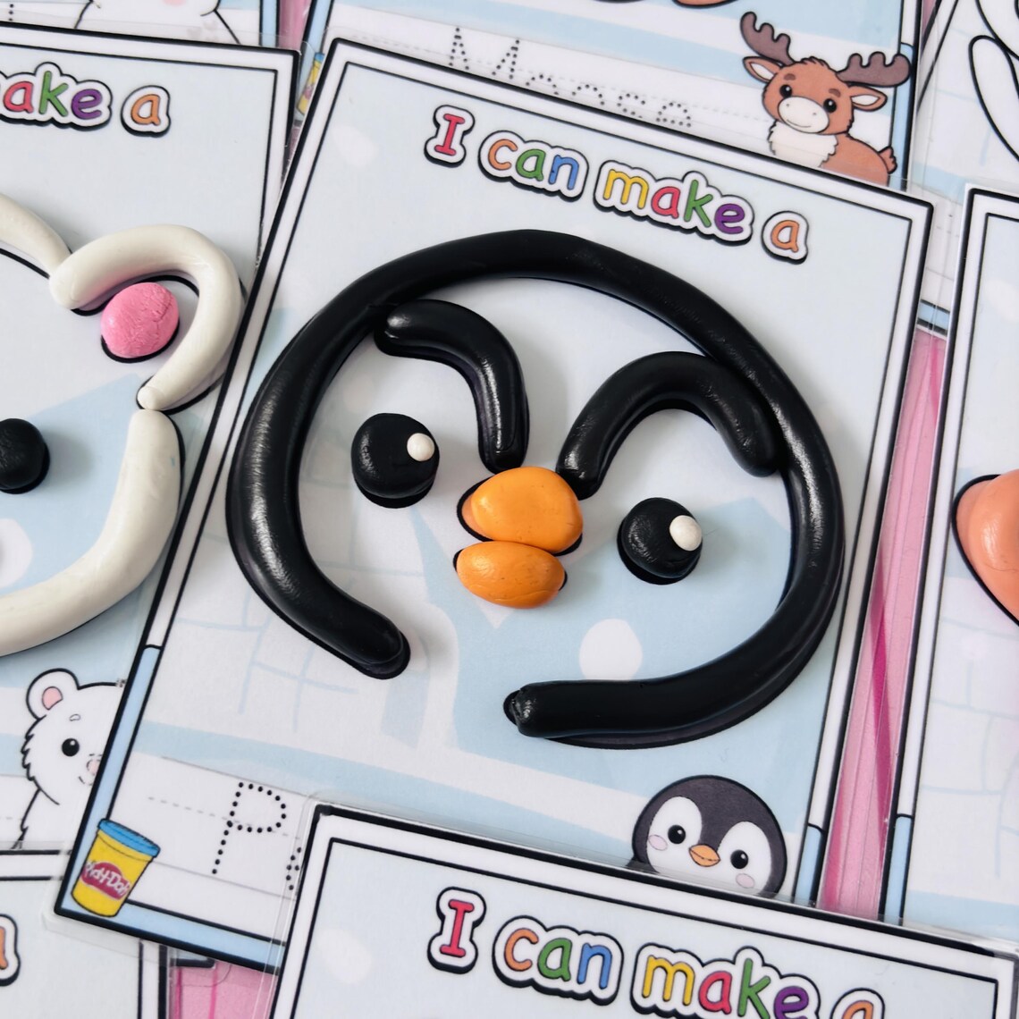 Arctic Animal Play Dough Mats Printable | Winter Play Dough Activity ...