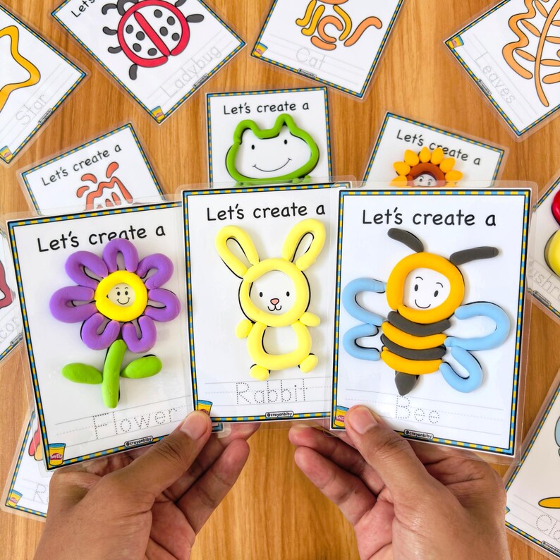 Nature Play Dough Mats: Montessori Fine Motor Skills Activity (digital ...