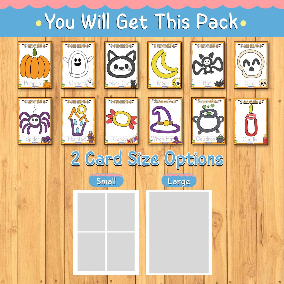 Halloween Play Dough Mats, Printable Sensory Activity for Kids, Fine ...