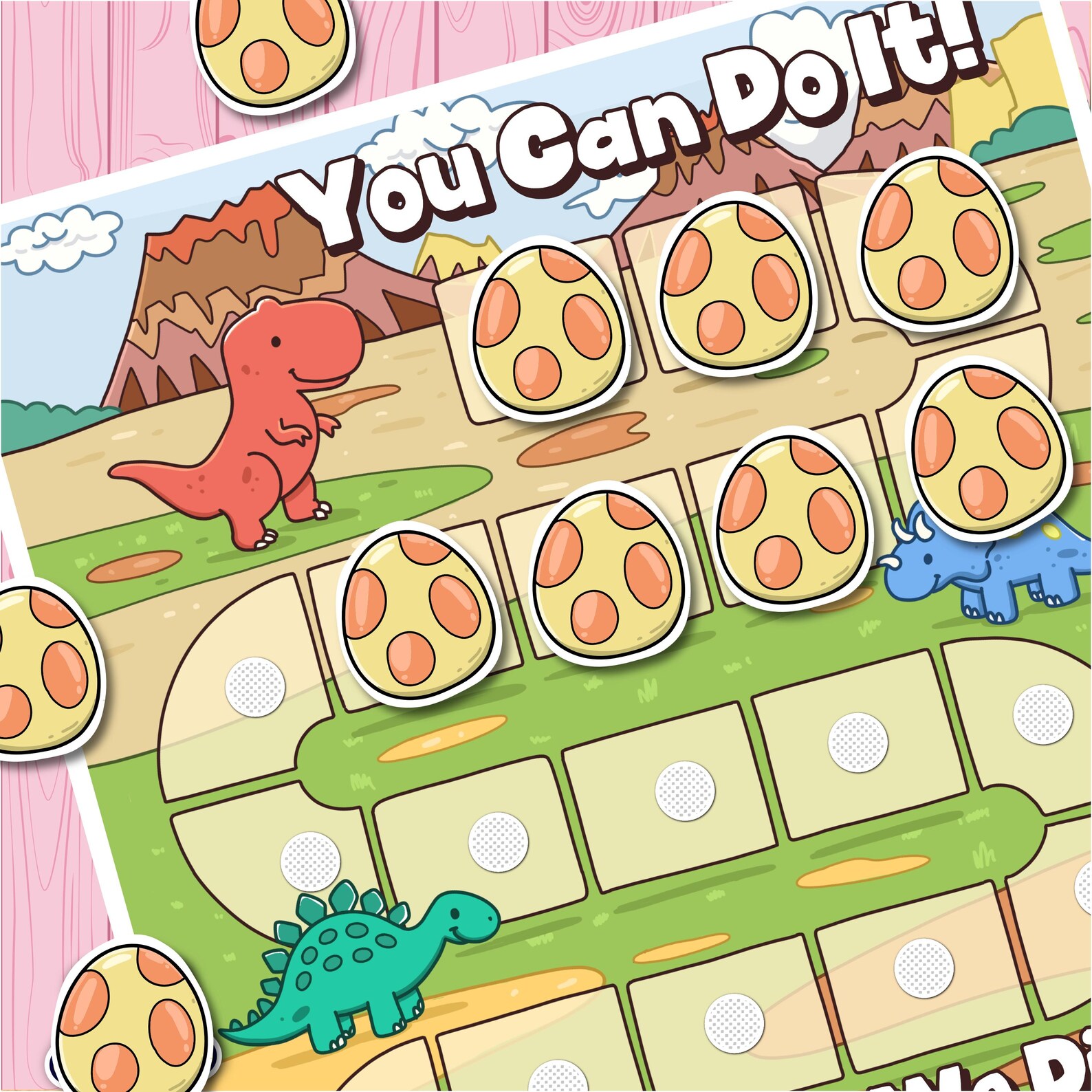 Dinosaur Reward Chart: Kids' Printable Behavior Tracker (digital ...