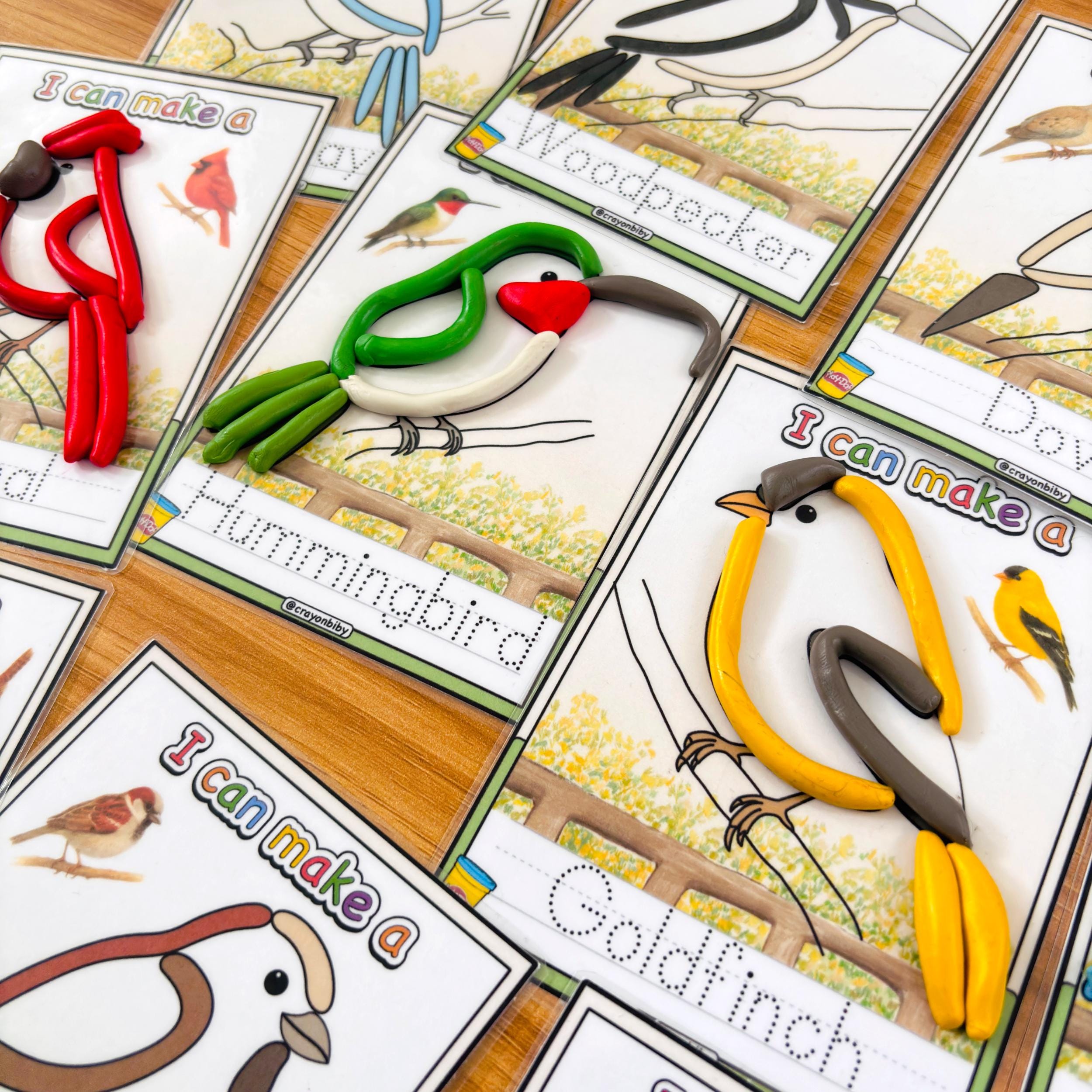 Birds Playdough Mats Printable, Preschool Fine Motor Activity, Bird ...